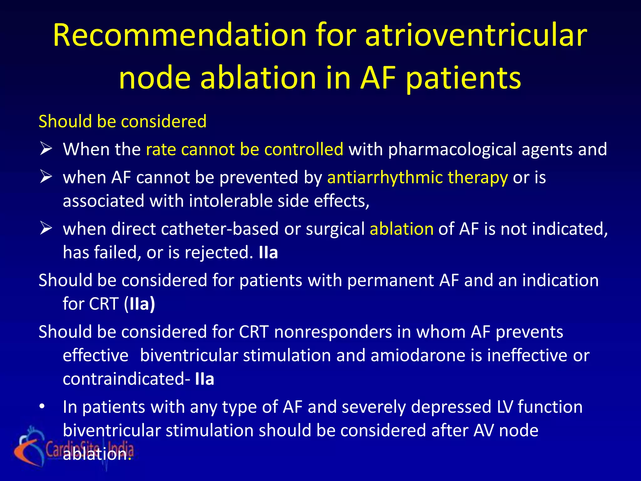 atrial fibrillation management | PPTX