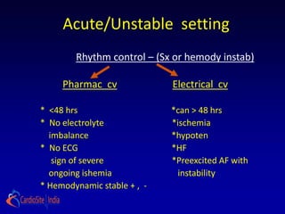 Atrial Fibrillation: Rate/ Rhythm control-Non pharmacological ...