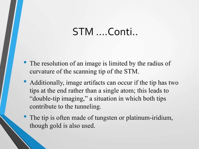 AFM and STM (Scanning probe microscopy) | PPTX | Physics | Science