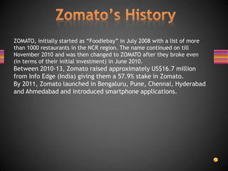 Financial Turnaround Of ZOMATO | PPTX