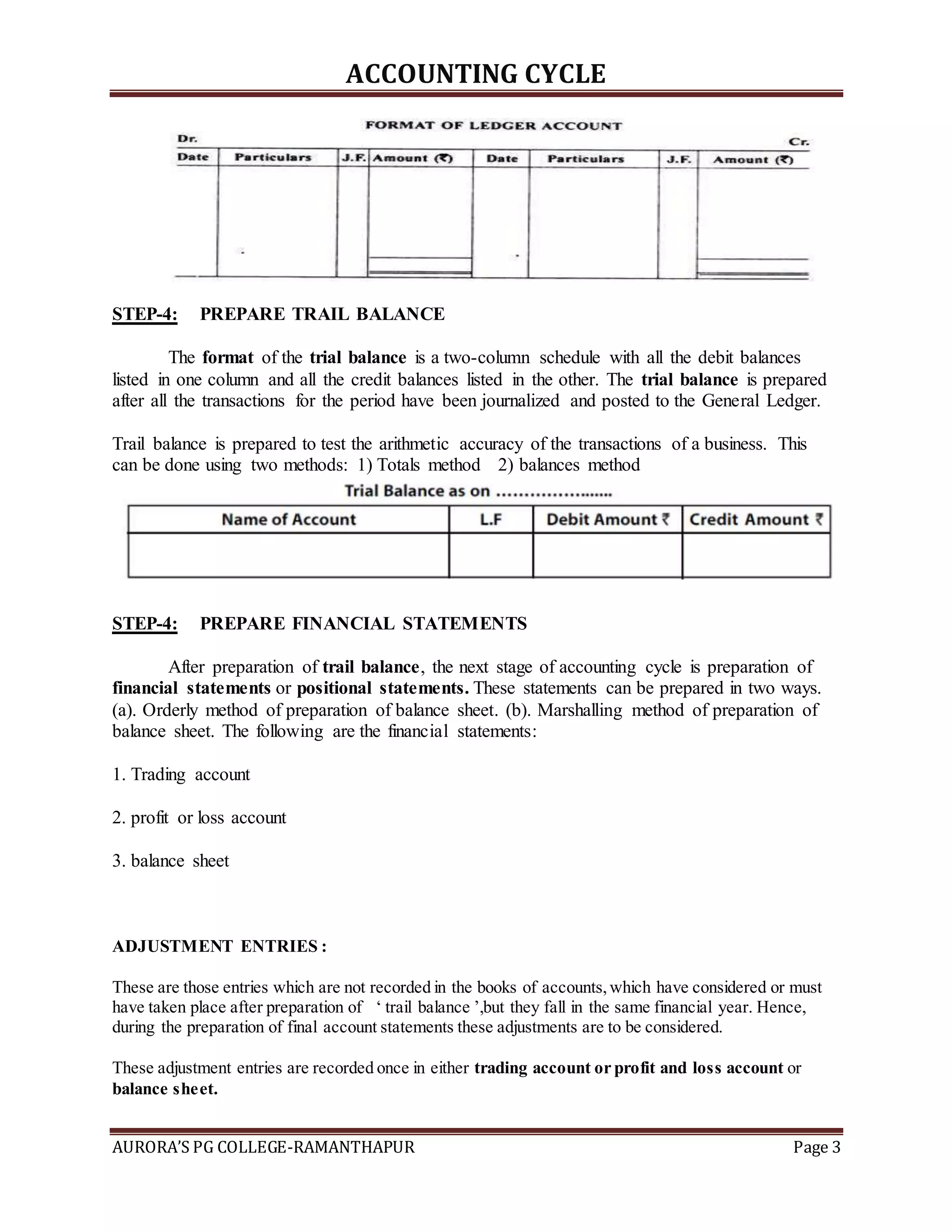 Accounting cycle | PDF