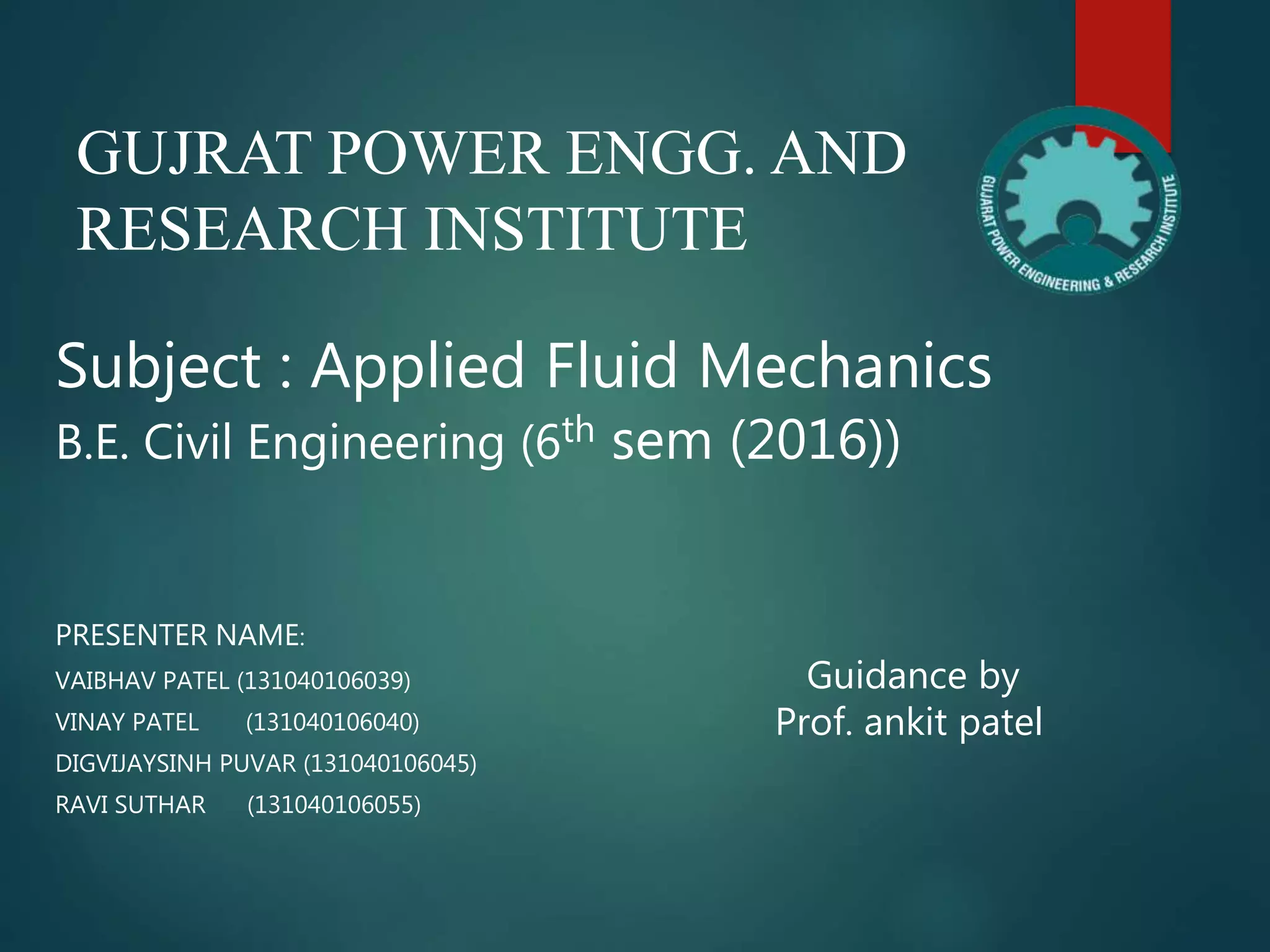 flow in pipe series and parallel | PPTX
