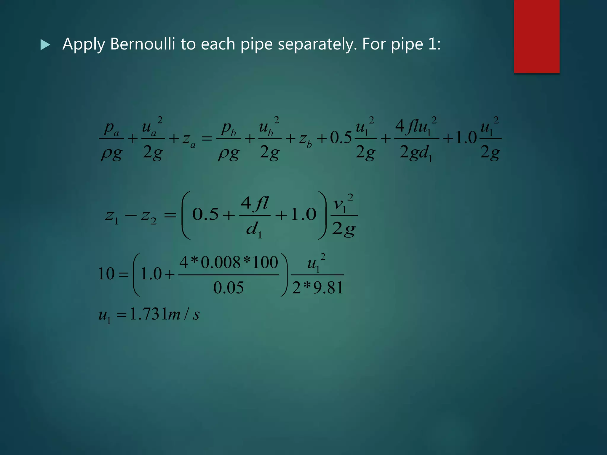 flow in pipe series and parallel | PPTX