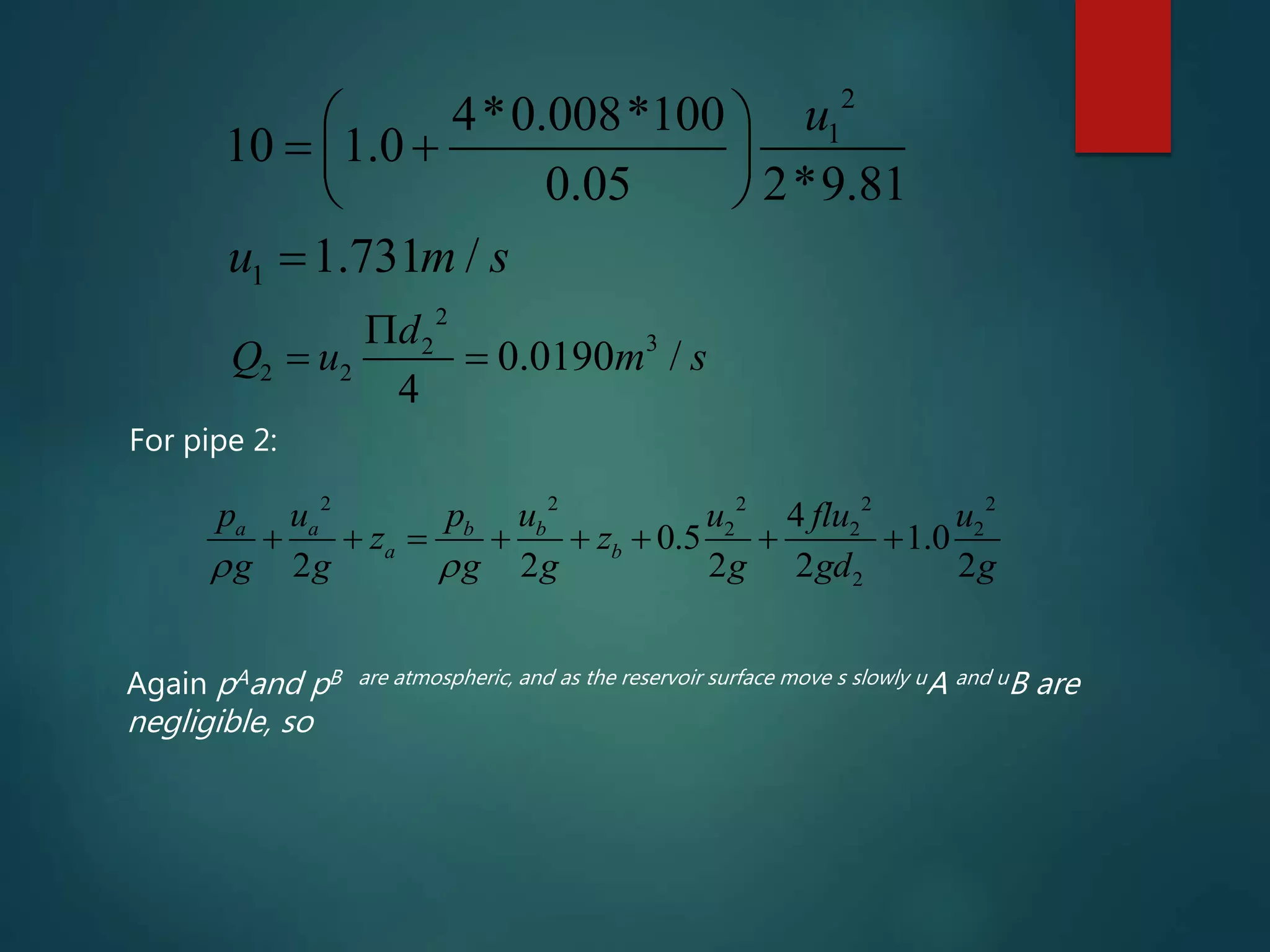 flow in pipe series and parallel | PPTX