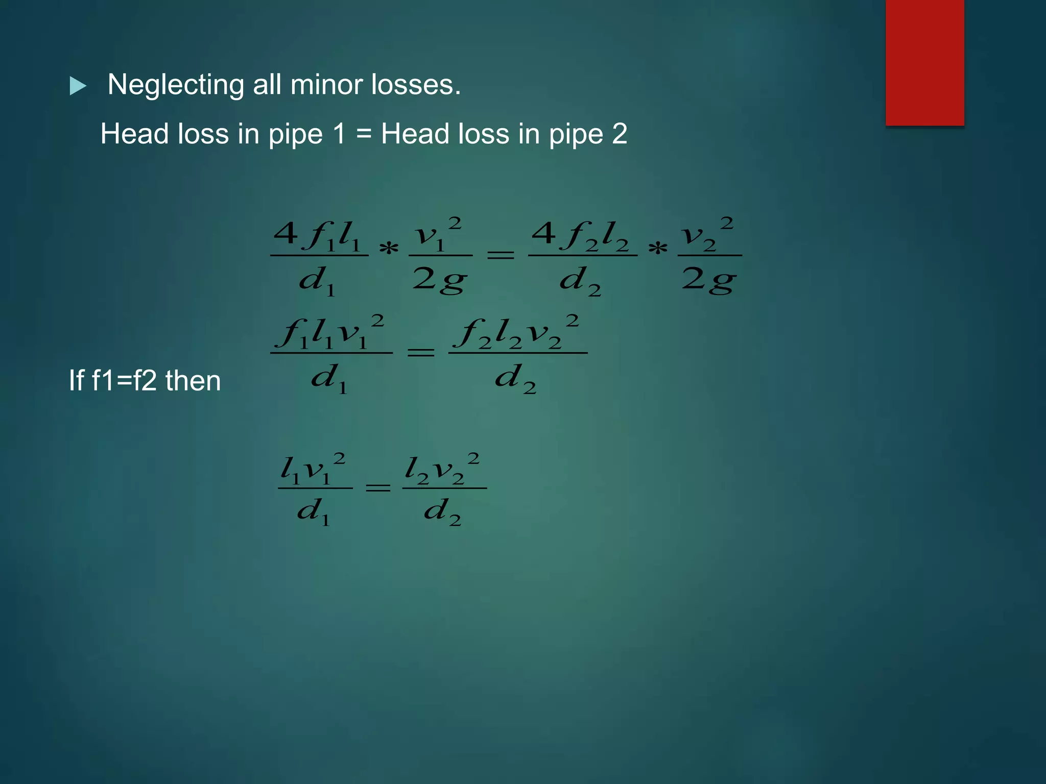 flow in pipe series and parallel | PPTX
