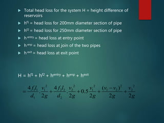 flow in pipe series and parallel | PPTX