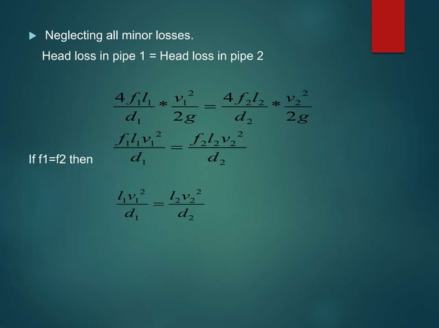flow in pipe series and parallel | PPTX
