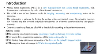 Afm steps to be followed while surface analysis | PPT