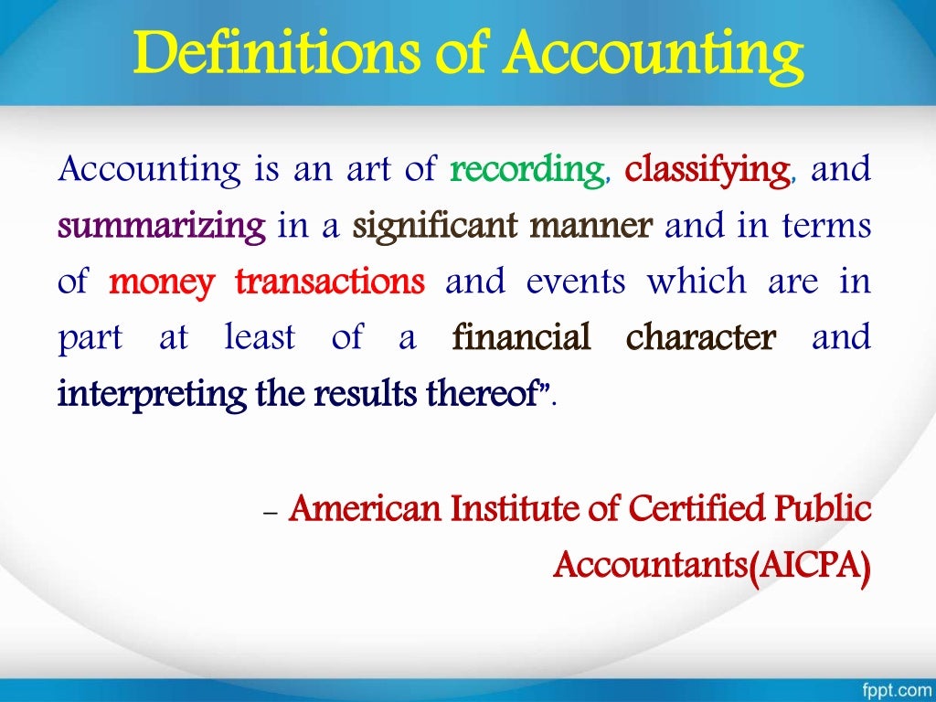 UNIT I FINANCIAL ACCOUNTING | PPT