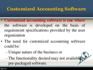 UNIT V ACCOUNTING IN COMPUTERISED ENVIRONMENT | PPT