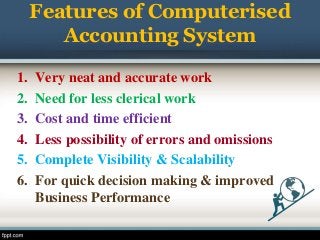 UNIT V ACCOUNTING IN COMPUTERISED ENVIRONMENT | PPT