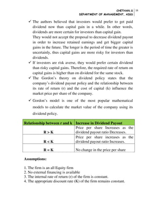ACFM: Dividend Decision and Theories PDF Notes | PDF