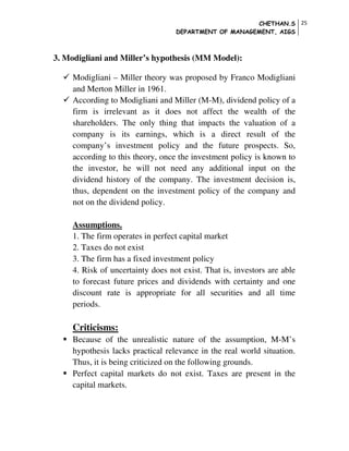ACFM: Dividend Decision and Theories PDF Notes | PDF