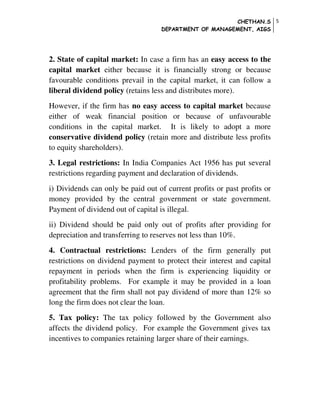 ACFM: Dividend Decision and Theories PDF Notes | PDF