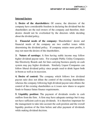 ACFM: Dividend Decision and Theories PDF Notes | PDF