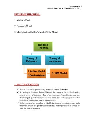 ACFM: Dividend Decision and Theories PDF Notes | PDF