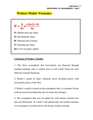 ACFM: Dividend Decision and Theories PDF Notes | PDF