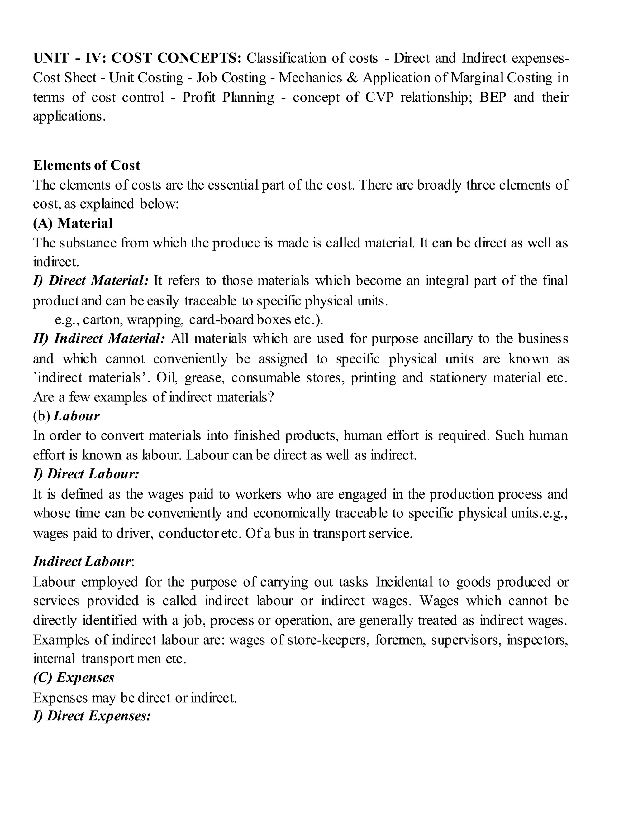 Accounting For Management Unit 4 | DOCX