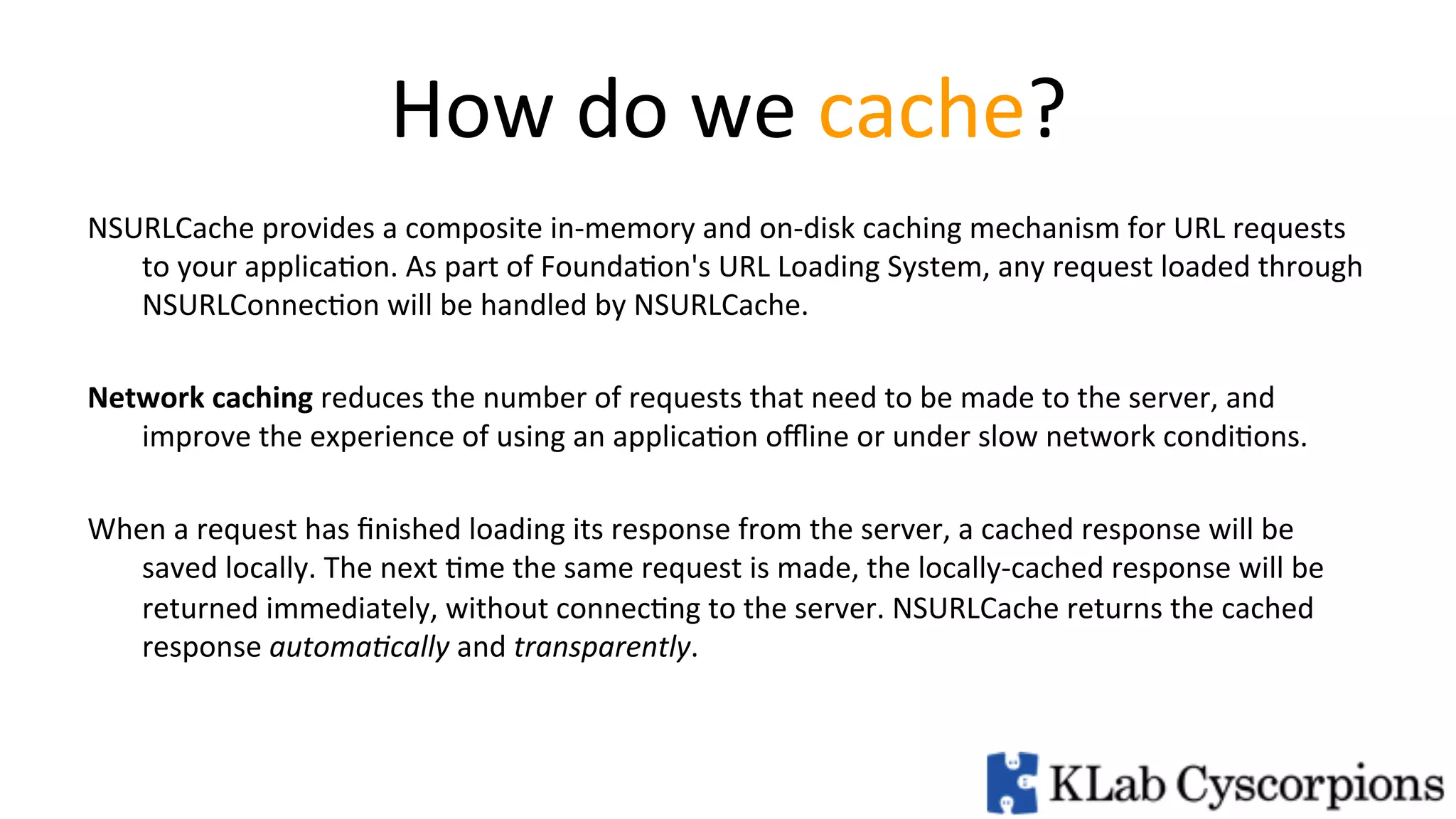 AfNetworking vs. Native + Caching | PPT