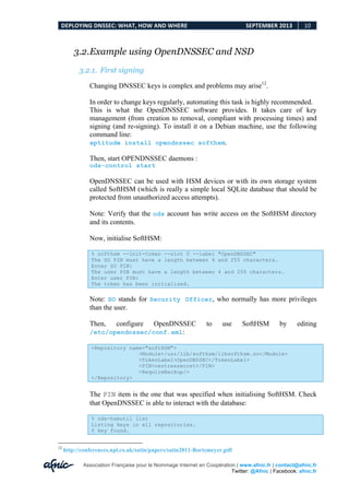 Deploying DNSSEC: what, how and where ? | PDF