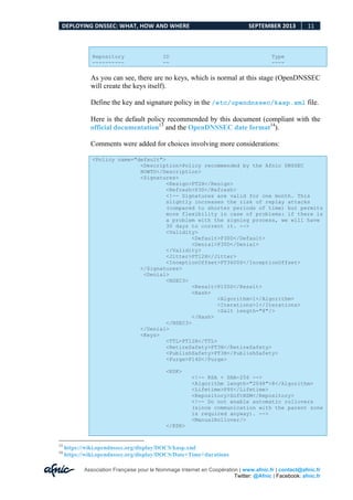 Deploying DNSSEC: what, how and where ? | PDF