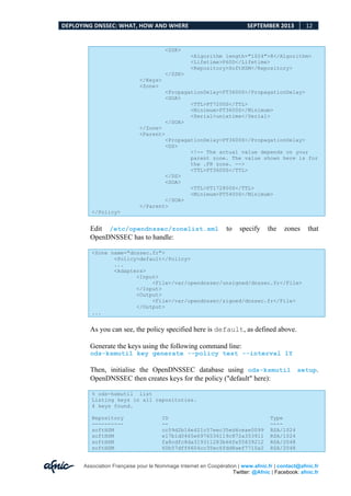 Deploying DNSSEC: what, how and where ? | PDF