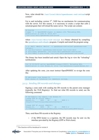 Deploying DNSSEC: what, how and where ? | PDF
