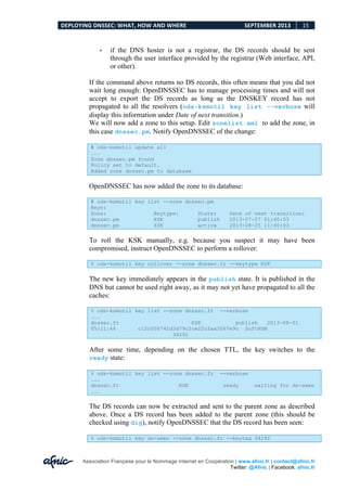 Deploying DNSSEC: what, how and where ? | PDF