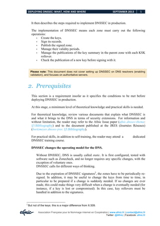 Deploying DNSSEC: what, how and where ? | PDF