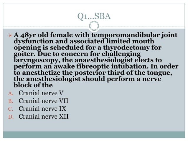 Awake fibrioptic Intubation in difficult airway | PPTX | First Aid ...