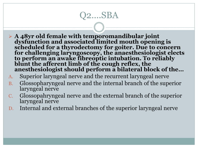 Awake fibrioptic Intubation in difficult airway | PPTX | First Aid ...