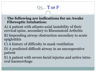 Awake fibrioptic Intubation in difficult airway | PPTX