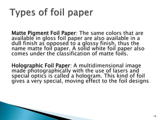Foil printing | PDF