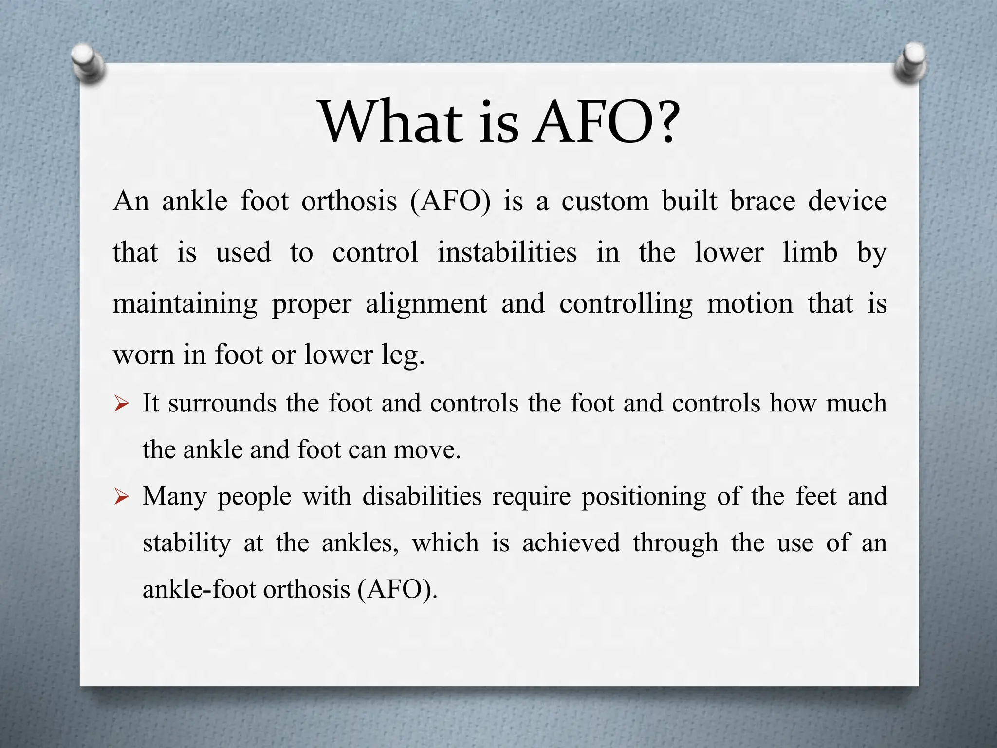AFO PPT for disabled people born without legs | PPTX | Death, Injury ...