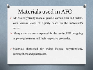 AFO PPT for disabled people born without legs | PPTX