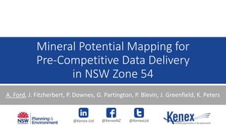 Mineral Potential Mapping for Pre-Competitive Data Delivery in NSW Zone ...