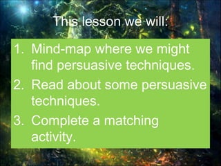 Aforest persuasive techniques 1 | PPT