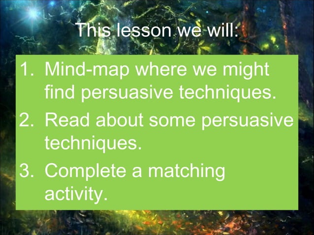 Aforest persuasive techniques 1 | PPT