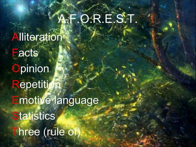 Aforest persuasive techniques 1 | PPT
