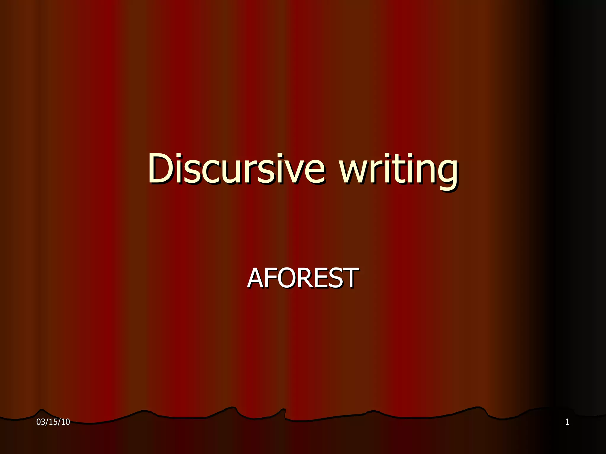 AFOREST | PPT