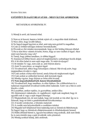 Asztrológiai - metafizikai aforizmak 4 | PDF