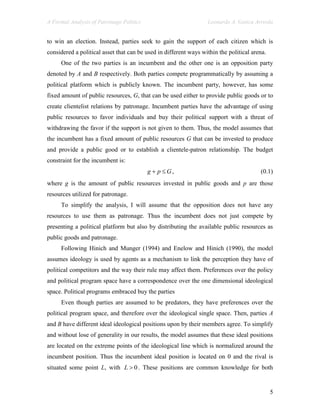 A formal analisys of patronage politics | PDF