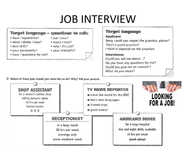 A formal job interview | PPT