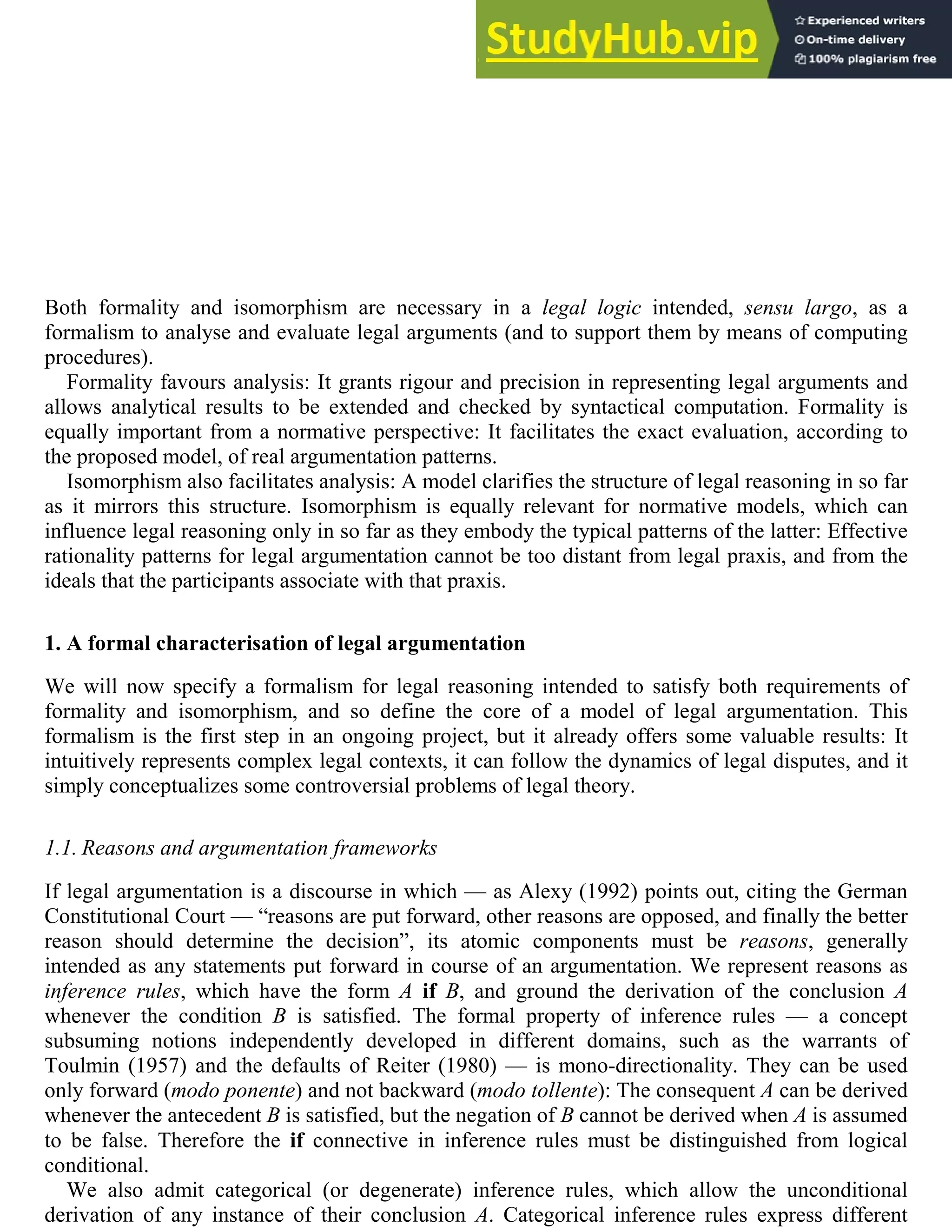A Formal Model Of Legal Argumentation Pdf