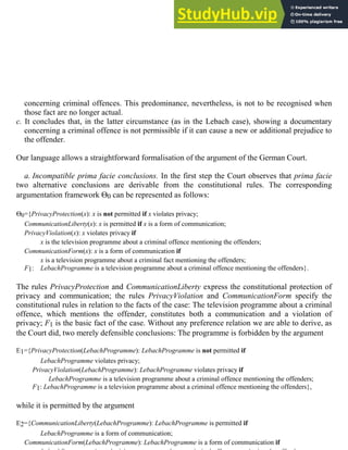 A Formal Model Of Legal Argumentation | PDF