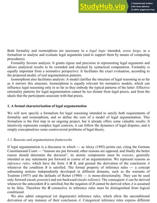 A Formal Model Of Legal Argumentation | PDF