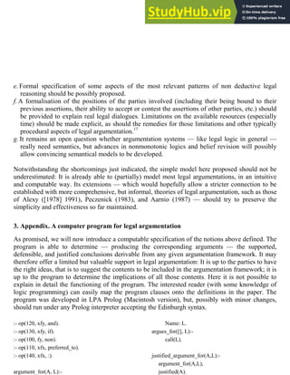 A Formal Model Of Legal Argumentation | PDF