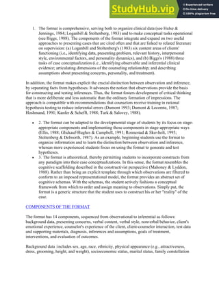 A Format For Case Conceptualization | PDF