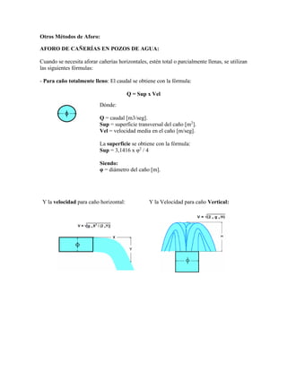 Aforo de caudales | PDF
