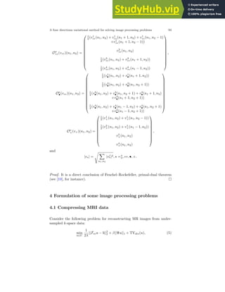 A Four Directions Variational Method For Solving Image Processing Problems | PDF